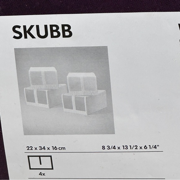 IKEA | Storage & Organization | Kea Skubb Purple Shoe Storage Box 4 ...